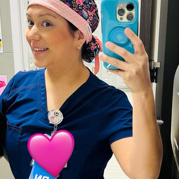 Scrub Hat by Kimkaps Surgical Hat Tie Back Scrub Cap Blue Yellow Purple Green Pink Rainbow Stars ...