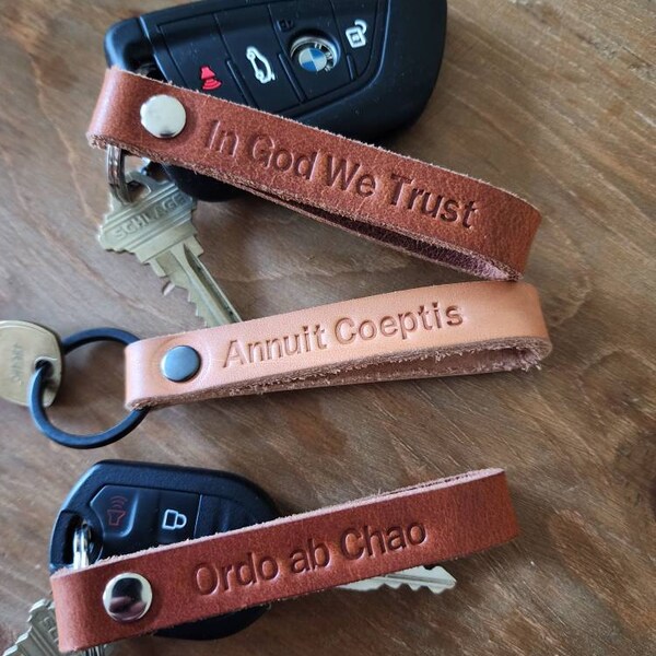 Leather Keyfob Keyfobs in Many Colors Genuine Leather Leather Antique ...