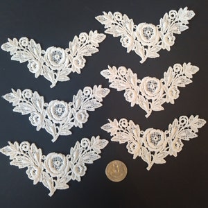 Venise Lace Flowers Left & Right Pair - Etsy