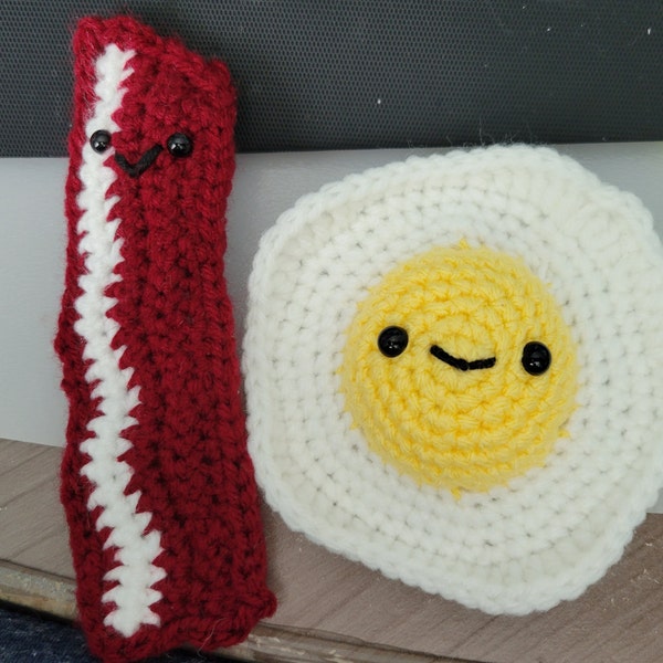 CROCHET PATTERN - Kawaii Bacon and Eggs - PDF Pattern of Amigurumi ...