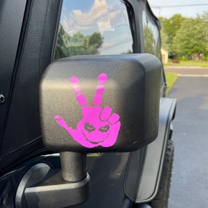 Custom Wave Decals Set of 2 Fits Jeep Wrangler Peace Wave JK, JL, Duck ...