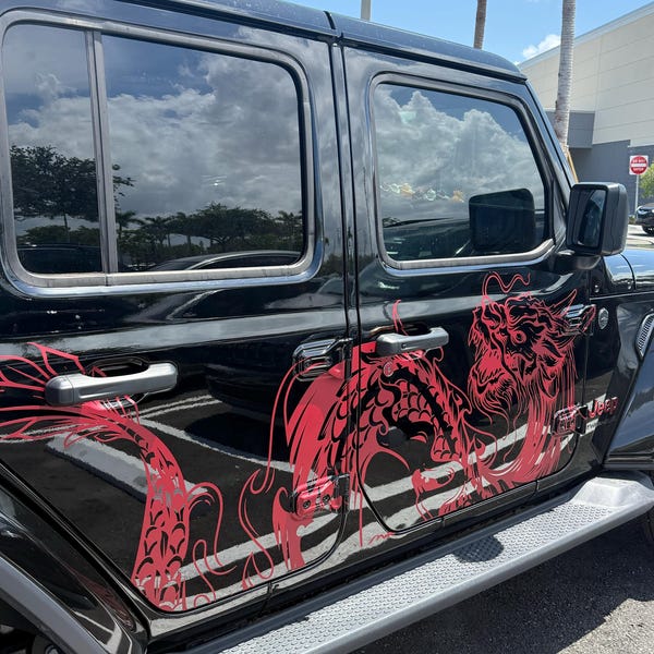 Japanese Dragon Decal - Vinyl Graphic Draco Sticker, Sedan SUV Truck ...