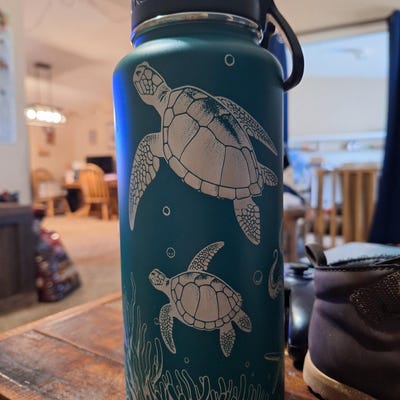 Sea Animals V2 Laser Engraved Full Wrap Design for 40oz Tumbler, Sea ...