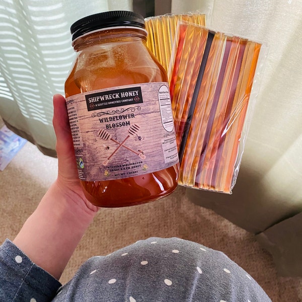 Honey Sticks, 15 Pack, Washington Honey, Sweet Clover Honey, Pure Honey ...