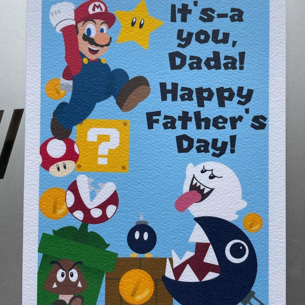 Super Mario Card | Personalized Card - Etsy