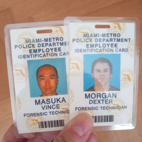 Dexter | Miami-metro ID Badge Prop Replica | 2-sided | Printed ...