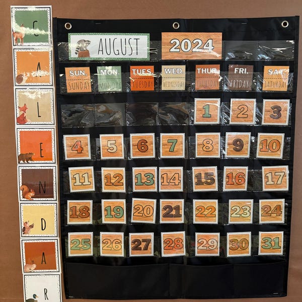 Woodland Classroom Calendar - Etsy