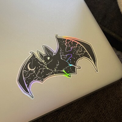 Holographic Bat Sticker - Etsy