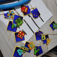 Geometry Dash Cake Topper - Etsy Canada