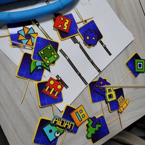 Geometry Dash Cake Topper - Etsy Canada