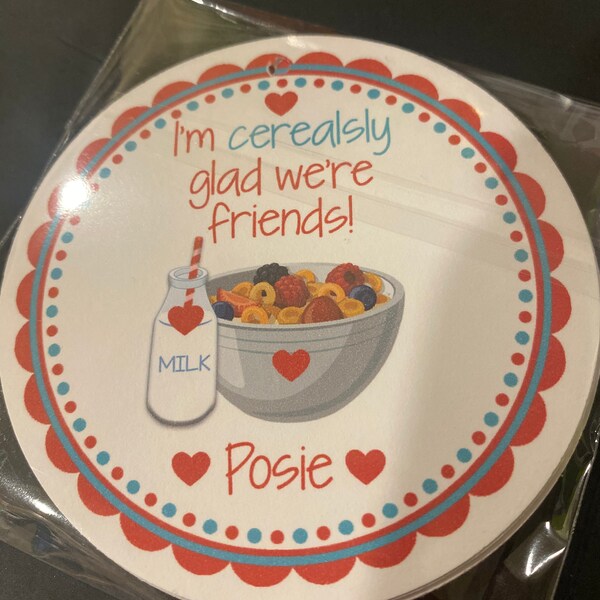 Cerealsly Valentine, Cerealsly Tag, Cereal Valentine Tag, Cereal ...