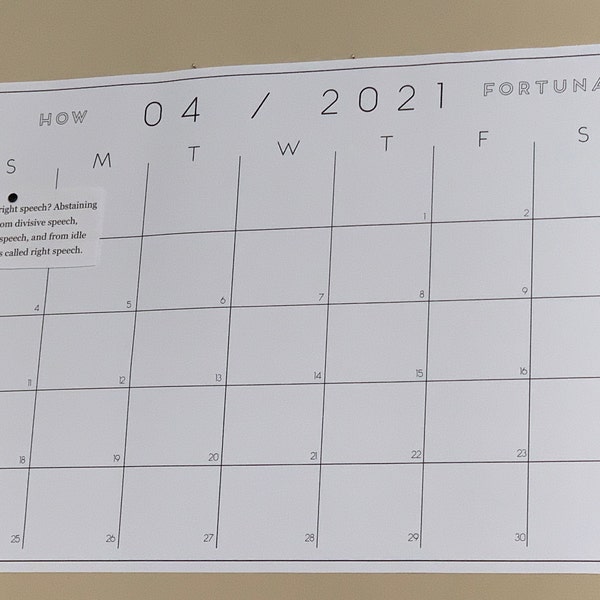 Extra Large Monthly Personalized Printed Wall Calendars | 24"x16", 36 ...