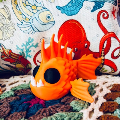 Deep Sea Fish Toy, Articulated, 3D Printed, Fidget Toy, Great Gift ...