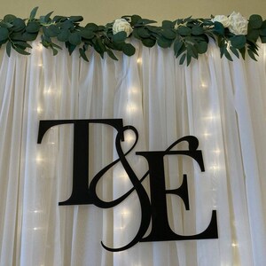 Wedding Initials Sign Wedding Wood Monogram Wood Cut Out Large Custom ...
