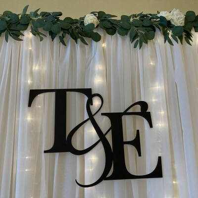 Wedding Initials Sign Wedding Wood Monogram Wood Cut Out Large Custom ...