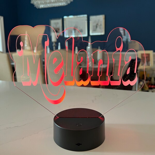 Name Light, Personalized, LED Night Lamp for Kids Teens, Remote Control ...