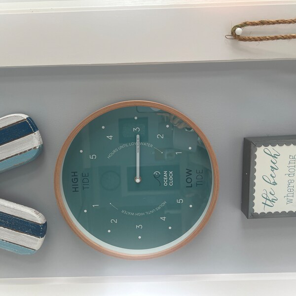 Turquoise Wood Tide Clock CUSTOM - Etsy