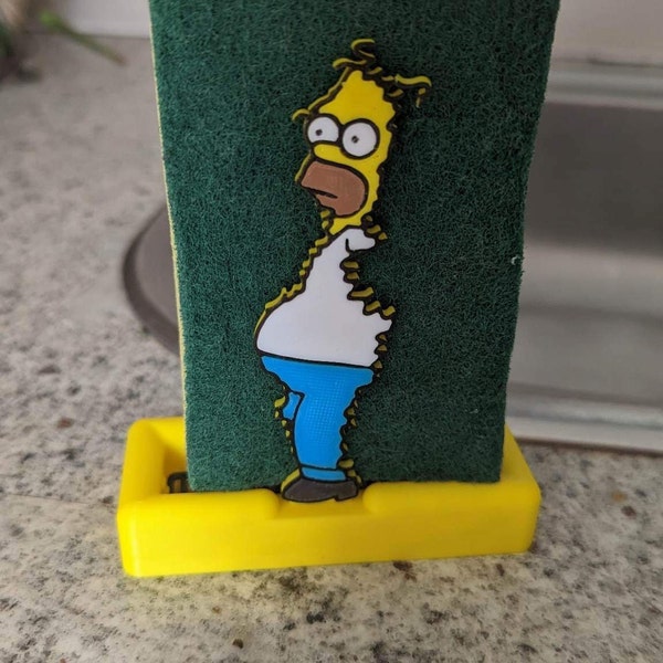 Green Plastic Sponge Holder Homer Sponge Holder By Starklabs3d ...