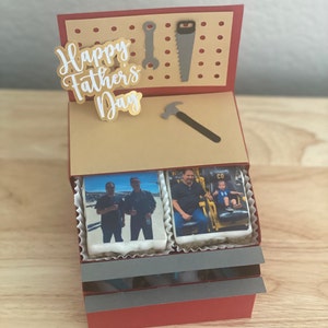 SVG File: 3D Paper Tool Chest Gift Box With Drawers Father's Day SVG ...