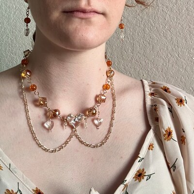 Red Applejack MLP Apples Gold Handmade Necklace - Etsy