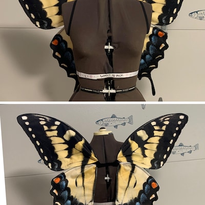 Halloween Mothman Costume Wings for Women Black and White - Etsy