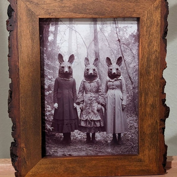 Rabbit Cult of the Forest, Vintage Photography, Art Poster Print, Dark ...