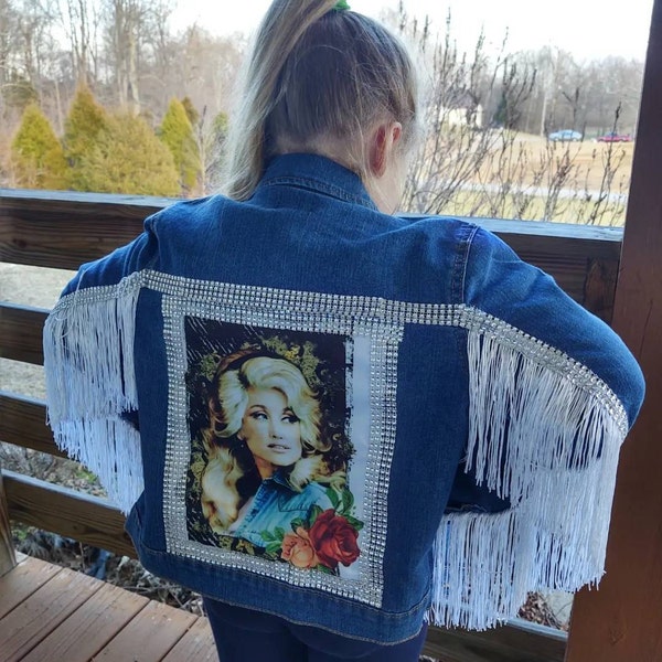 Toddler Dolly Parton Denim Jacket, Rhinestone & Fringe, Country Music ...
