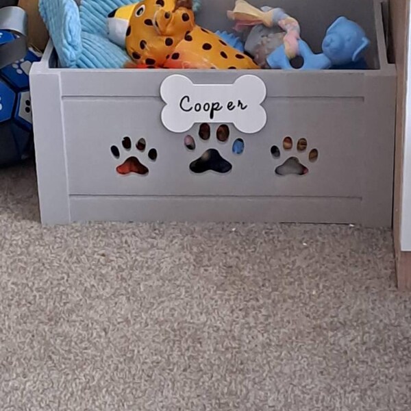 Personalised Toy Box With Lid | Dog Box | Gift Box | Dog Crate | Dog ...