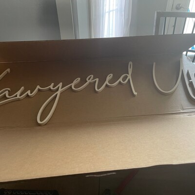 A Wood Cut Out Large Last Name Wood Sign Custom Wood Sign Wedding ...