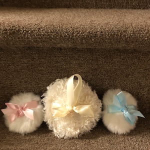 Black Lollipop Body Powder Puff Shaggy Dusting Powder Puff - Etsy