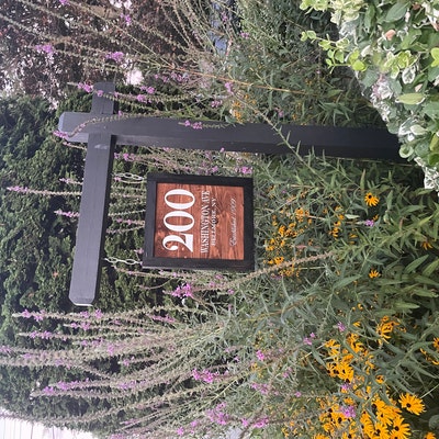 House Numbers, Hanging Yard Sign, Handmade Sign, Personalized Address ...