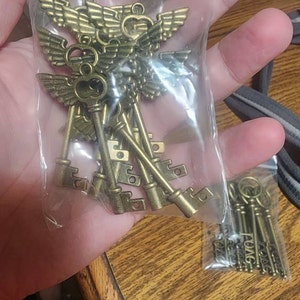 12 Large Skeleton Key Collection Antiqued Brass Double Sided - Etsy