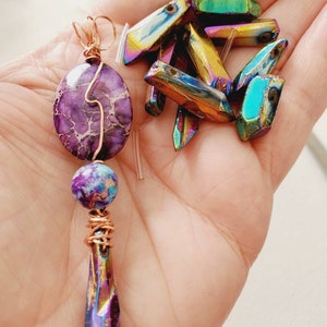 30x20mm Rainbow Matrix Turquoise Gemstone Loose Beads | Etsy