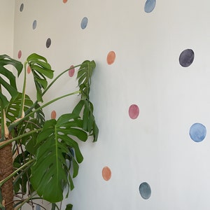 Boho Watercolour Polka Dot Wall Stickers for Kids Bedroom, Nursery ...