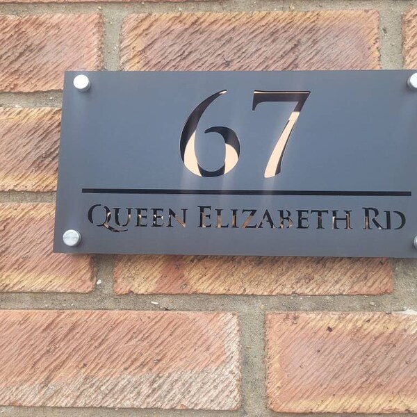 House Wall Plaques UK | Luxe A4 | Sleek Address Signs | Modern Acrylic ...