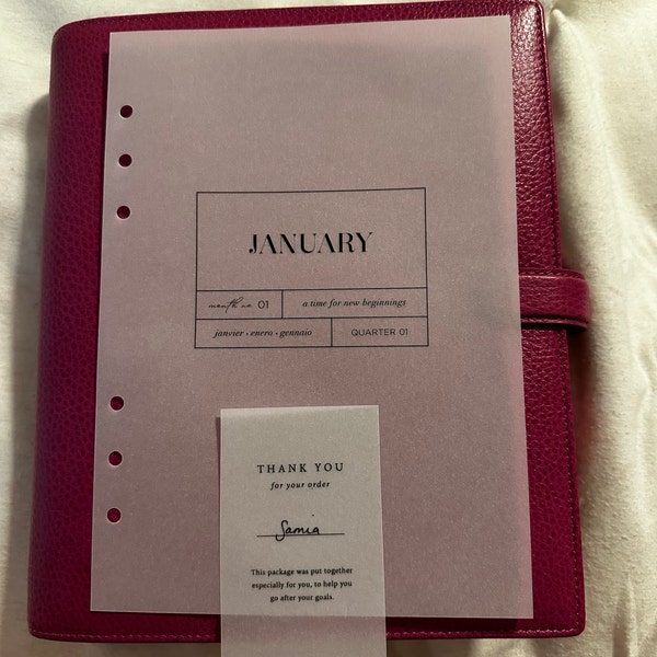 12 Monthly Planner Dashboard Set, Vellum Dashboards, A5/personal Size ...