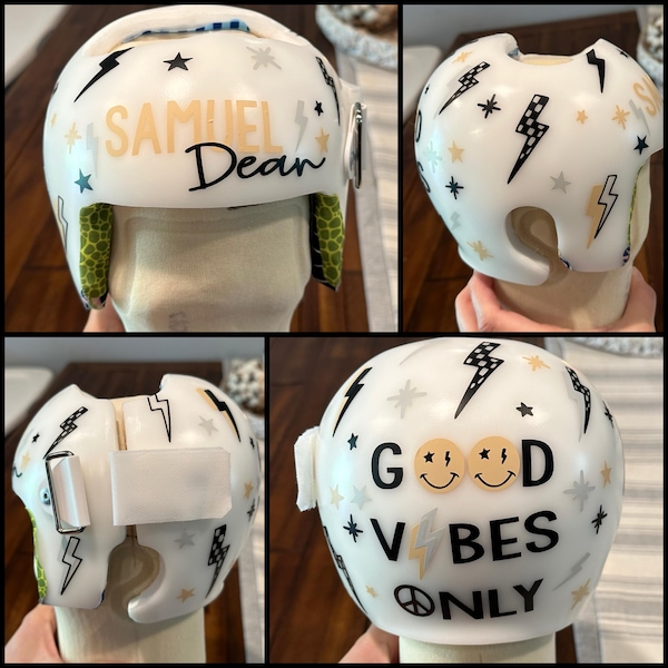 Cranial Band Helmet Stickers, Baby Girl Doc Band Decals, Multicolor ...