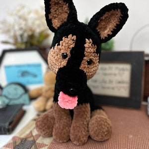 Crochet Pattern Dog German Shepherd, Amigurumi Crochet Dog Pattern ...