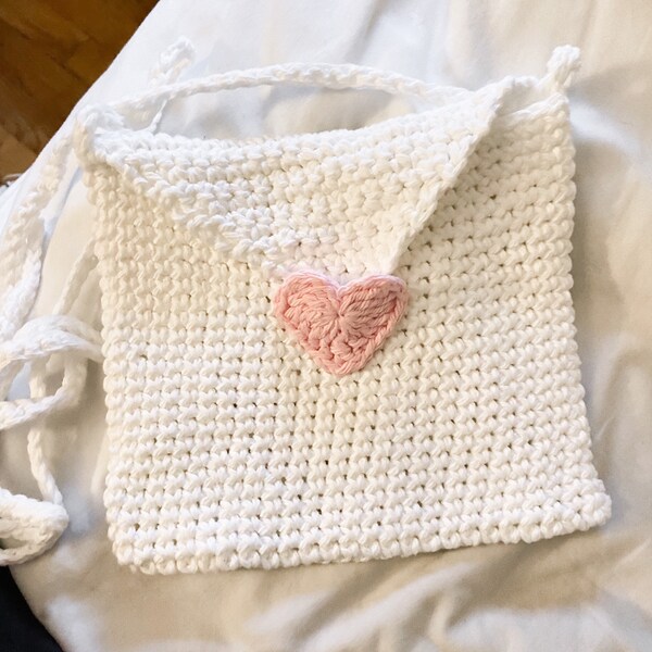 Custom Love Letter Bag Crochet Heart Purse Cottagecore Whimsical ...