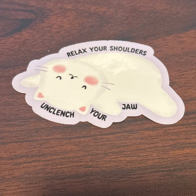 Relax Your Shoulders Sticker, Cool Stickers, Neurodiverse Stickers ...