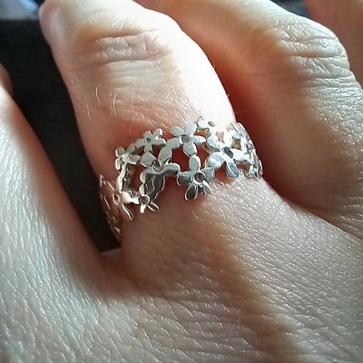 925 Solid Sterling Silver Daisy Flower Toe Ring - Etsy