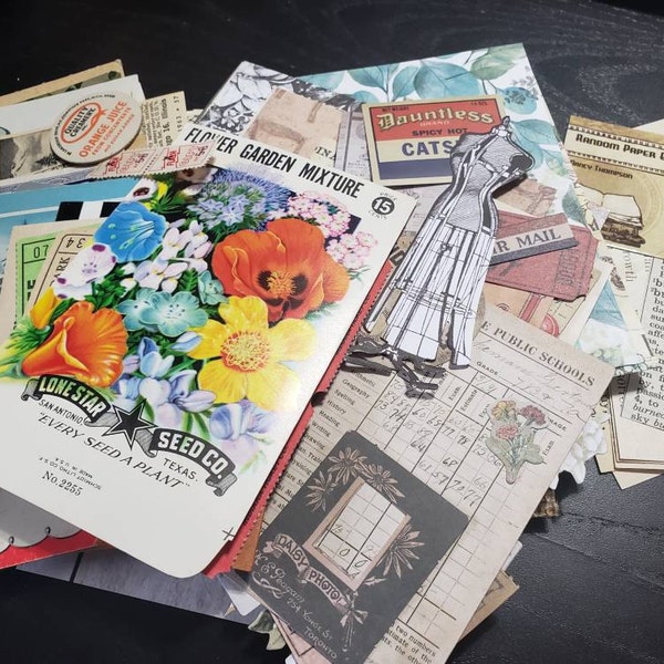 Vintage Book Paper Vintage Book Pages 1890-1958 Mixed Lot 36 Pages ...