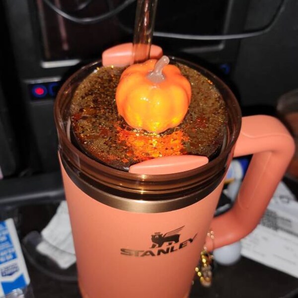 Fall Coaster Set 4 Coasters and Holder Orange Gold Green Red Glitters ...