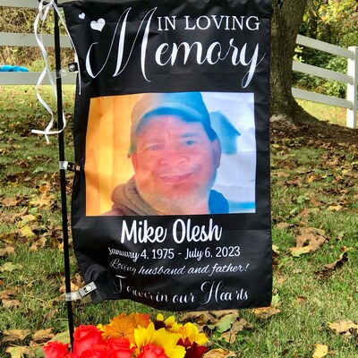 Personalized Memorial Garden Flag, Custom Photo/name/date Flag ...
