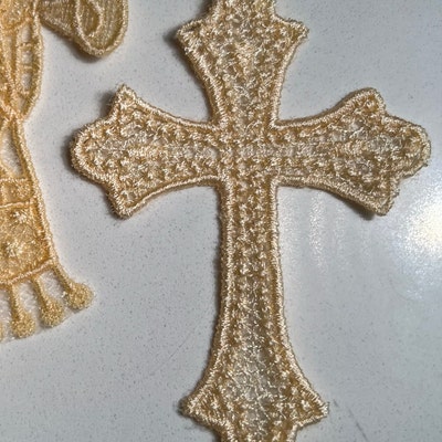 Cross Lace Embroidery Design, Cross FSL Free Standing Lace Machine ...