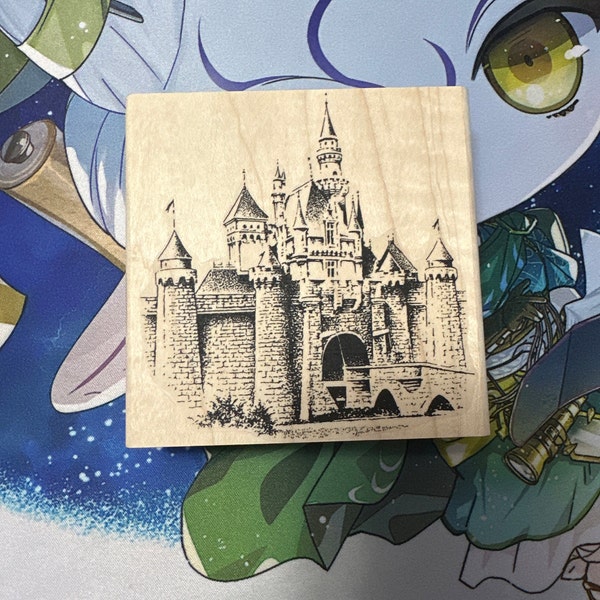 Castle RUBBER STAMP, Fantasy Stamp, Dragon Stamp, Merlin Stamp ...