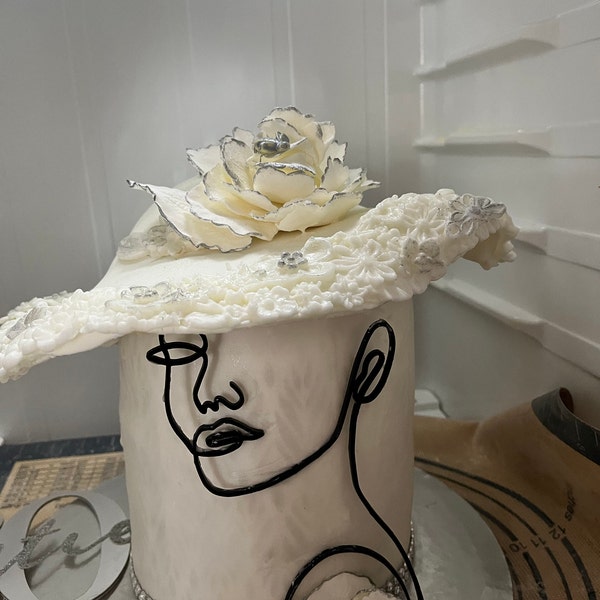 Lady Face Silhouette Cake Topper - Acrylic - Etsy