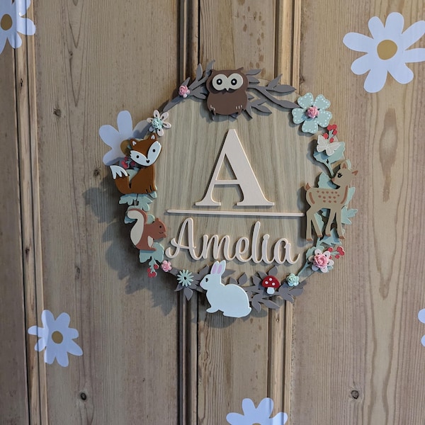 Woodland Animals Plaque - Etsy