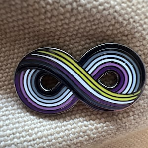 Infinitely Non-binary Pin variations Subtle Enby Pride Accessory ...