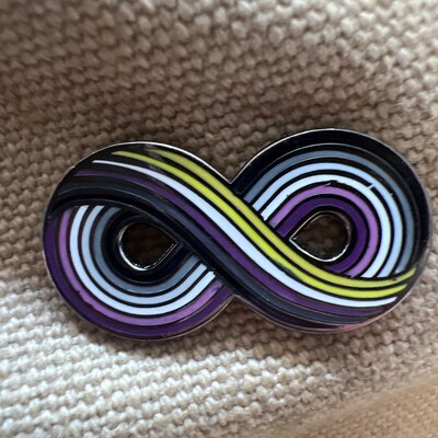Infinitely Non-binary Pin variations Subtle Enby Pride Accessory ...